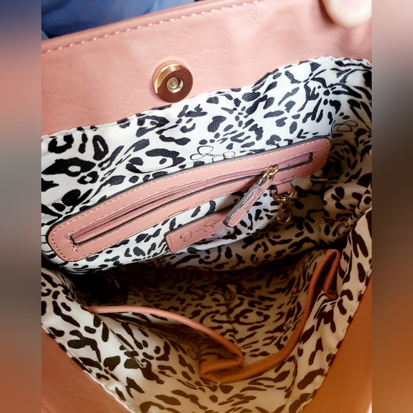 Jessica Simpson | Bags | Jessica Simpson Pink Shoulder Bag Trimmed In ...